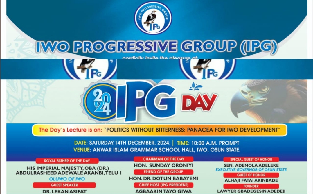 Iwo Progressive Group Sets to Host 2024 IPG Day - OODUA NEWS